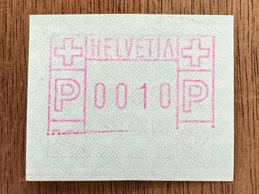 ATM Typ 2, unten Druck ohne Farbband schräg abfallend (Neu (gemäss ...