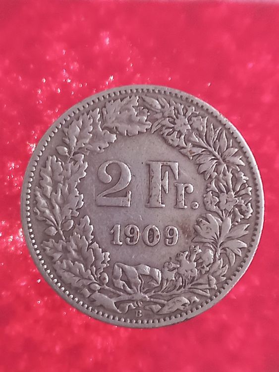 Silbermünze 2 Franken 1909 | Kaufen auf Ricardo