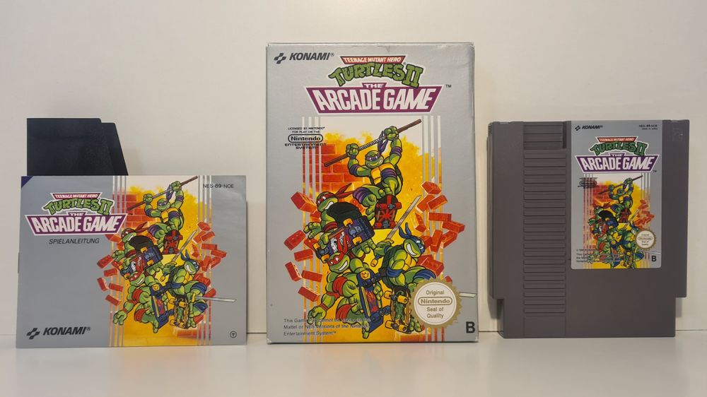 TURTLES II Arcade Game - PURPLE - CIB / Pal B Nintendo NES (Gebraucht ...