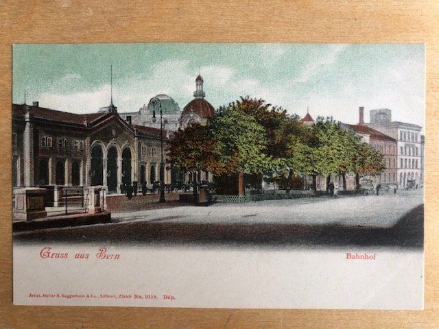 Antike Postkarte, Bahnhof Bern (Gebraucht) in Basel für CHF 15 – mit Lieferung auf Ricardo kaufen