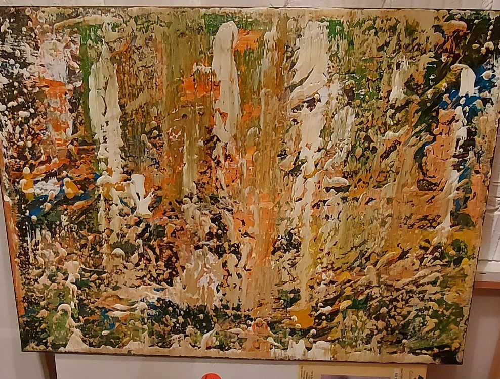 Gemälde "Abstrakte Muster" von mir selbstgemalt 50×70 | Kaufen auf Ricardo