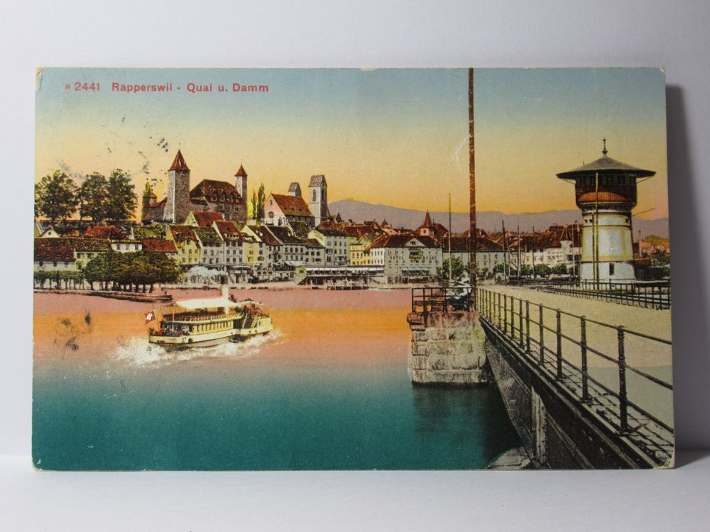 Rapperswil - Quai & Damm , Dampfschiff 1913 (Gebraucht) in Grenchen für ...