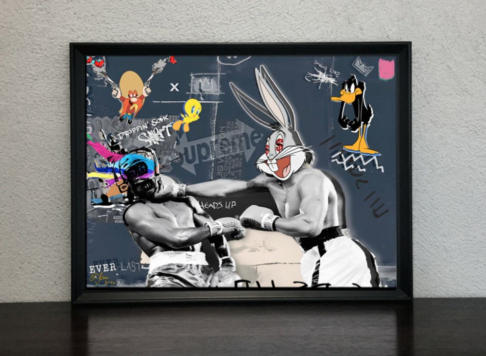 Looney Tunes Boxing Pop Art Kunst Modern Bugs Bunny Bild (Neuf (Voir ...