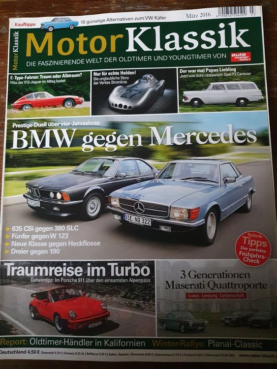 Motor Klassik 3/16 380 SLC 560 750 i 635 Quattroporte xx | Kaufen auf ...