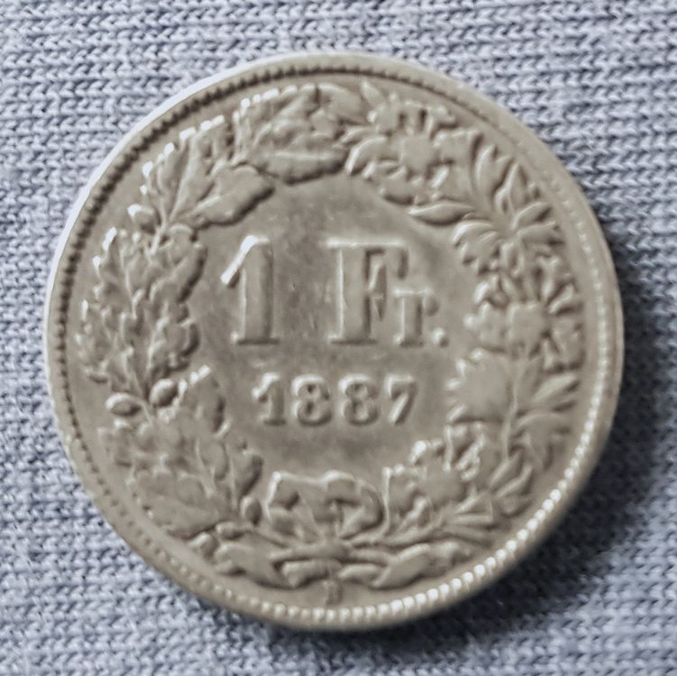 1 Franken 1887 uralte und seltene Silbermünze ab nur 1 Fr !! (Gebraucht) in Camignolo für CHF 3 ...