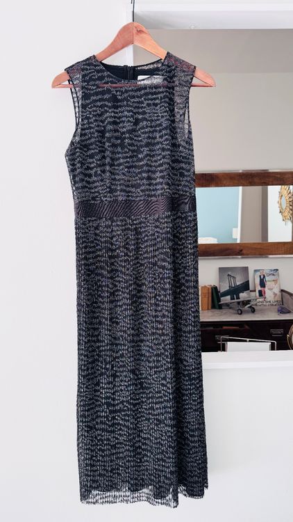 HUGO BOSS Robe longue noire sans manches, soirée M 38 (Neu (gemäss ...