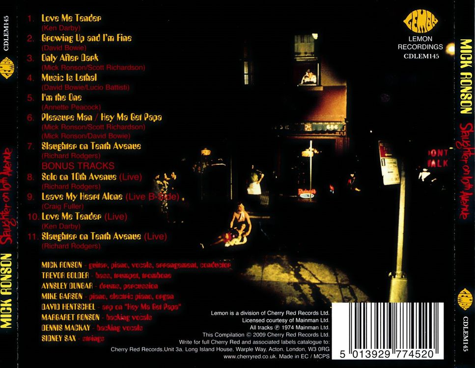 MICK RONSON (BOWIE/MOTT THE HOOPLE) - SLAUGHTER ON 10th (CD) (Gebraucht ...