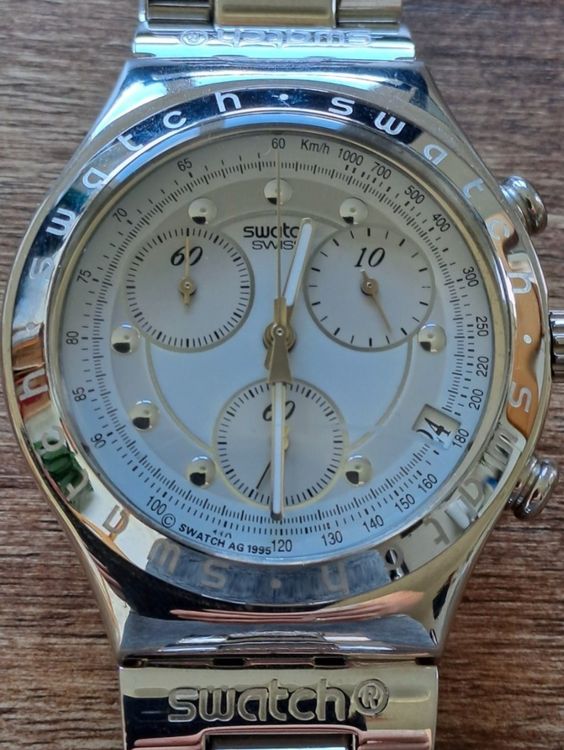 Swatch Irony Chrono AG 1996 (Gebraucht) in Perly für CHF 25 – mit Lieferung auf Ricardo kaufen
