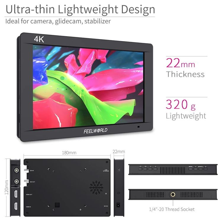 Feelworld FW703 4K Kamera DSLR Monitor (Neu und originalverpackt) in ...