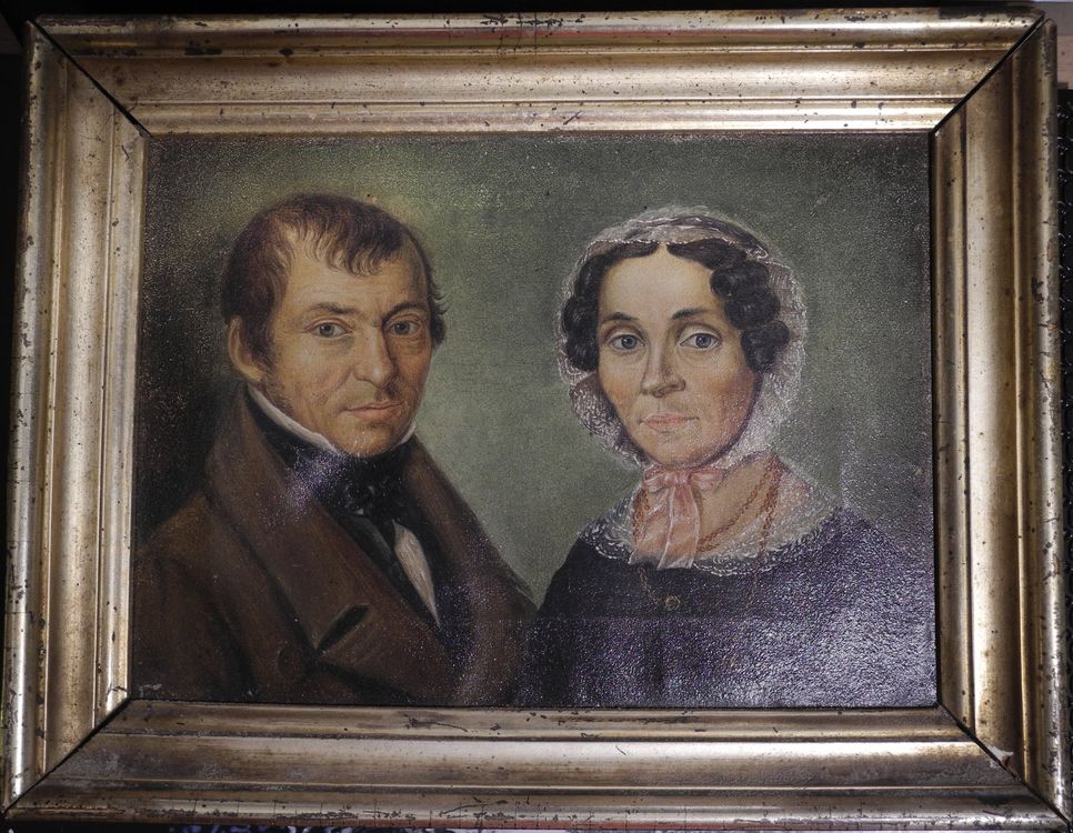 Ölgemälde: Ehepaar Saxer, datiert 1850, Rarität (Neu (gemäss ...