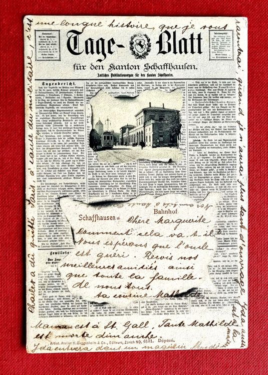 Schaffhausen - Bahnhof - Strassenbahn - Tage-Blatt - 1905 (Gebraucht) in Rothrist für CHF 8.8 ...