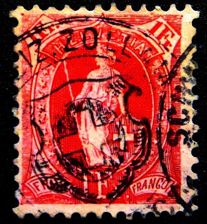 1899 : Selten Zoll -Douane -Stempel # 75D SBK >130 | Kaufen auf Ricardo
