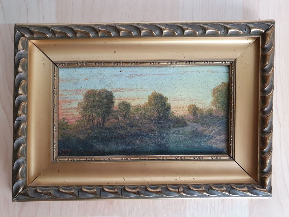 WILHELM GEORG RITTER (1850-1926) Gemälde von 1880 signiert (Gebraucht ...