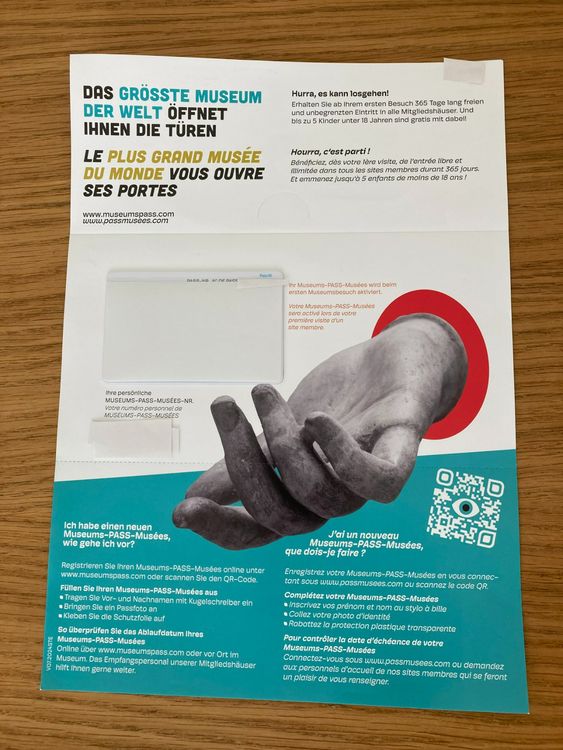 Museums-Pass für 1 Jahr (Neu und originalverpackt) in Muttenz für CHF ...