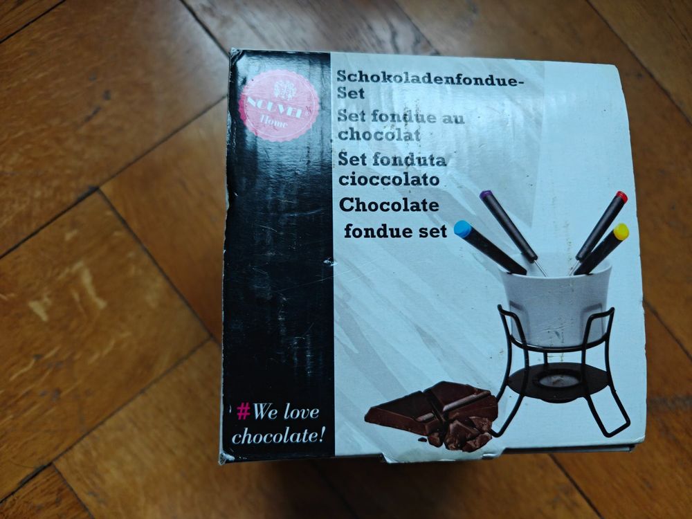 NEW Swiss dinner set kit mini raclette & chocolate fondue (Neu und ...