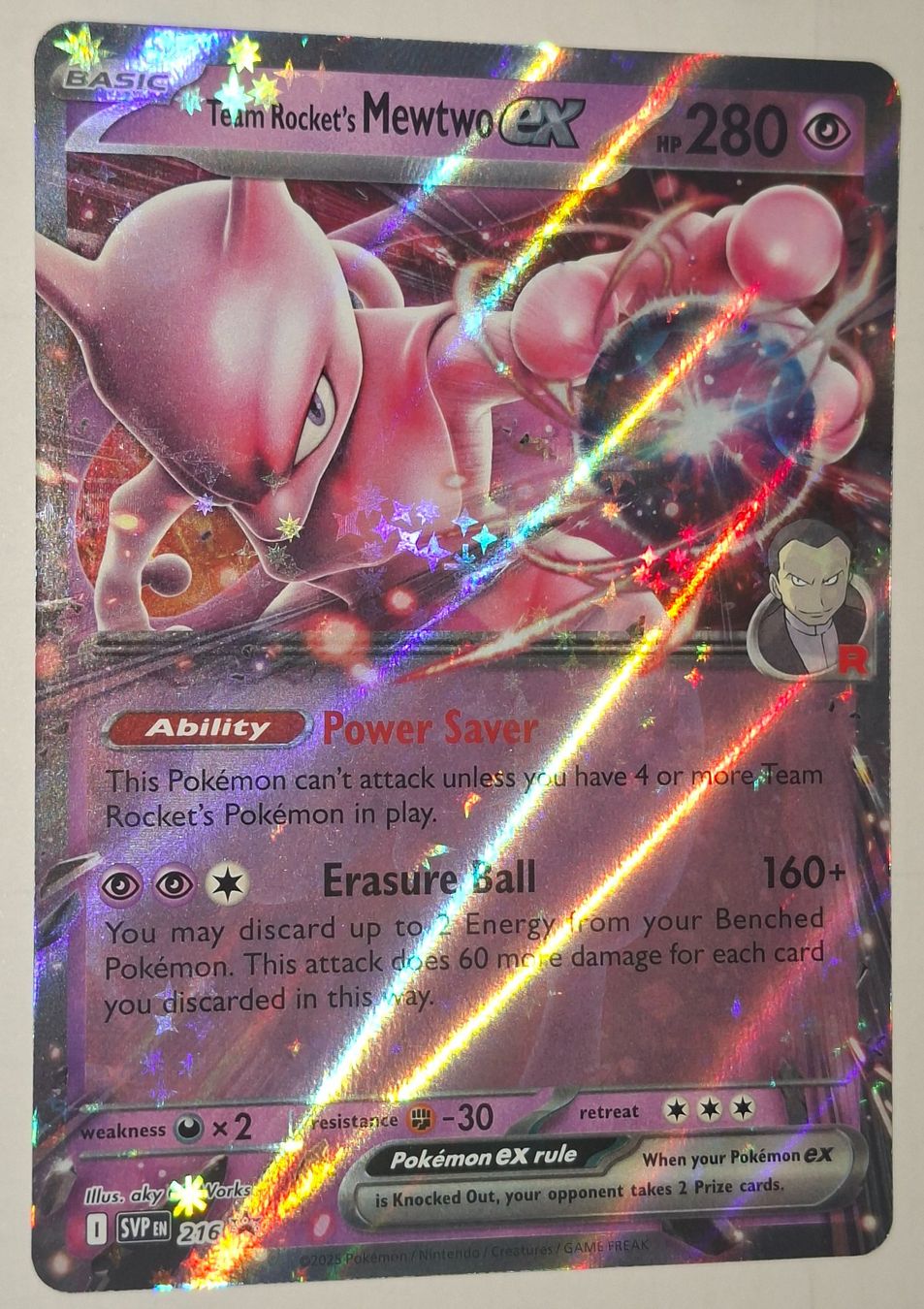 Promo Team Rocket's Mewtwo ex Holo 216 EN (Neu (gemäss Beschreibung ...