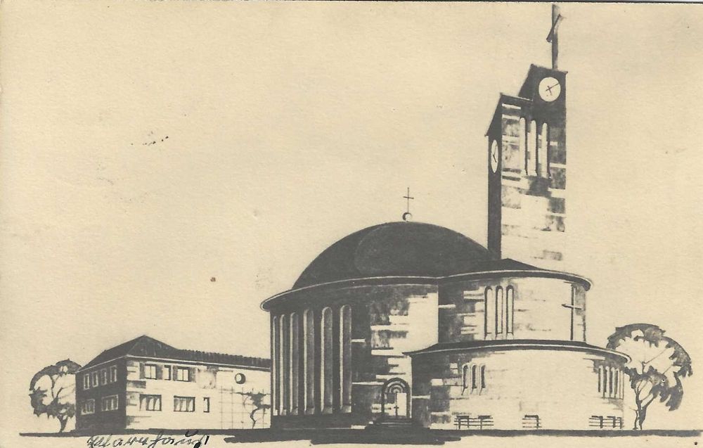 AK «Theresienkirche Rheineck» Postkarte zur Grundsteinlegung | Kaufen auf Ricardo