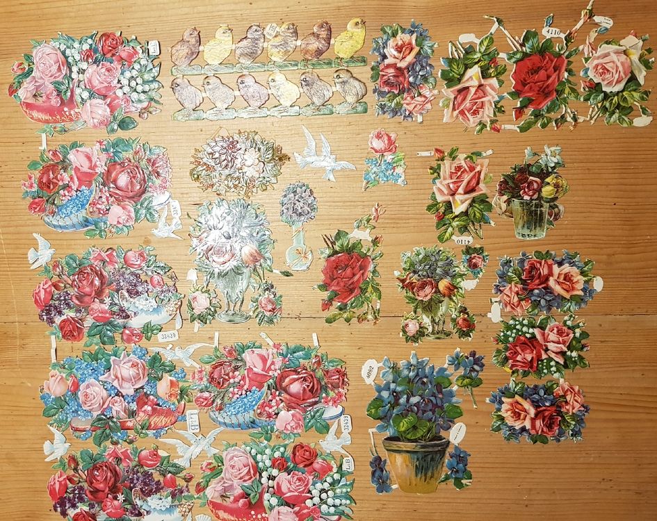 Sammlung 25 antike Oblaten Glanzbilder Poesie Germany (Gebraucht) in Menznau für CHF 6 – mit ...