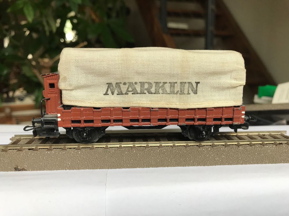 märklin 322, niederbordwagen mit bremserhaus/plache (Gebraucht) in ...