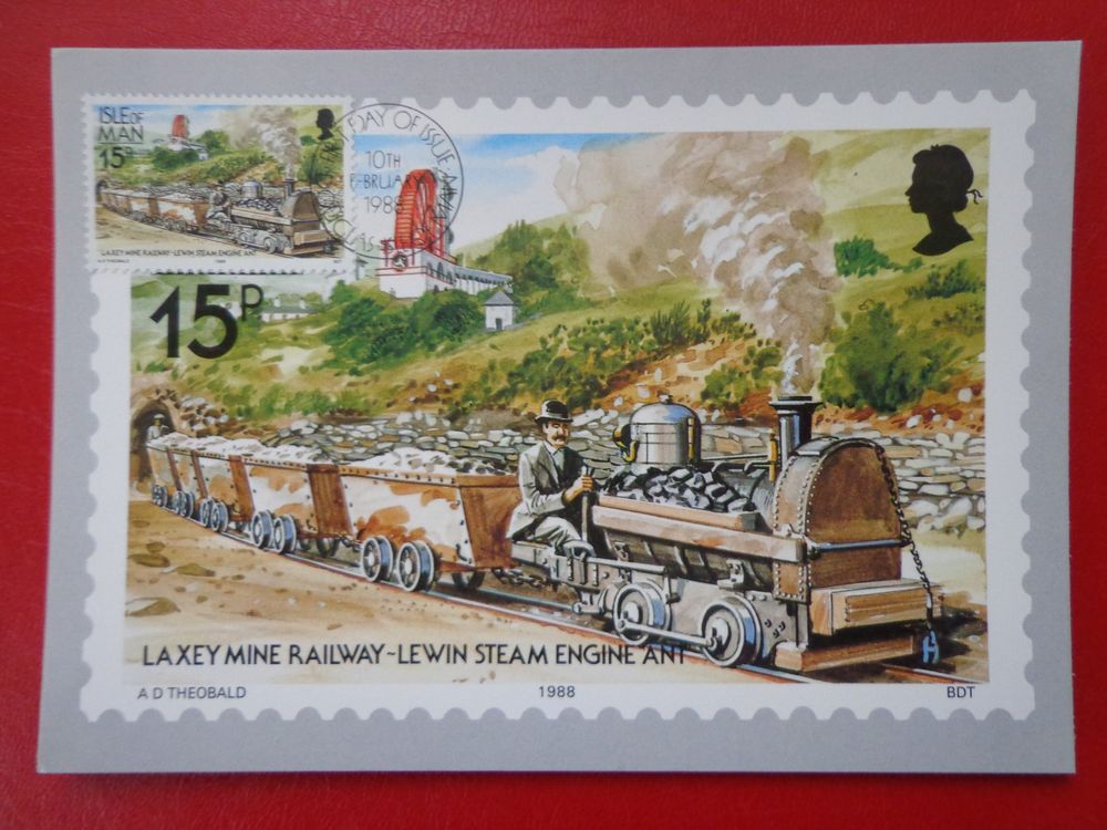Maximumkarte MK 1988 Isle of Man RAILWAYS & TRAMWAYS (Neu (gemäss Beschreibung)) in Le Locle für ...