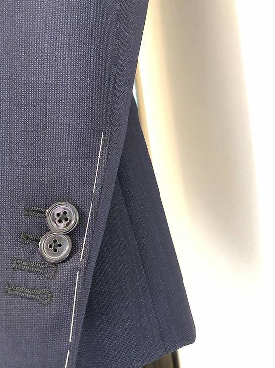 Massimo Dutti UNGETRAGEN Anzug Dunkelbau klassiker GR 52 (Neu (gemäss ...