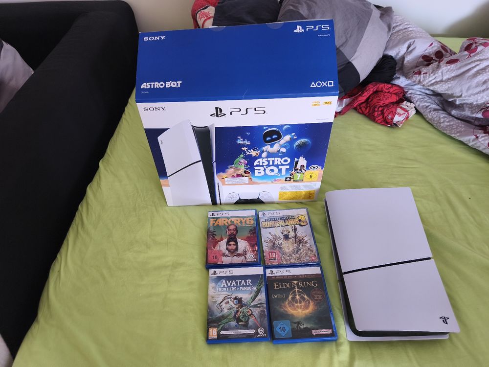 ps5 slim Disk edition mit 4 spielen (Neu (gemäss Beschreibung)) in für ...