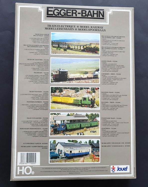 EGGER-BAHN Jouef, N° 711300, Decauville Dampflokomotive, HOe (Neu und ...