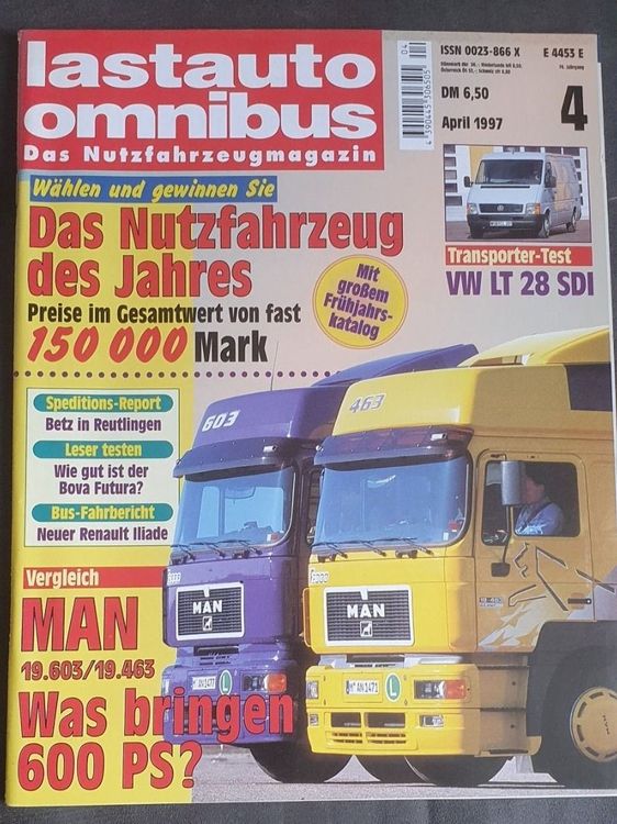 Lastauto Omnibus 4/97 MAN 19.603 19.463 VW LT 28 Renault xx (Gebraucht ...