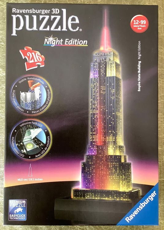 Ravensburger 3D Puzzle Night Edition Empire State (neu) (Neu und originalverpackt) in ...