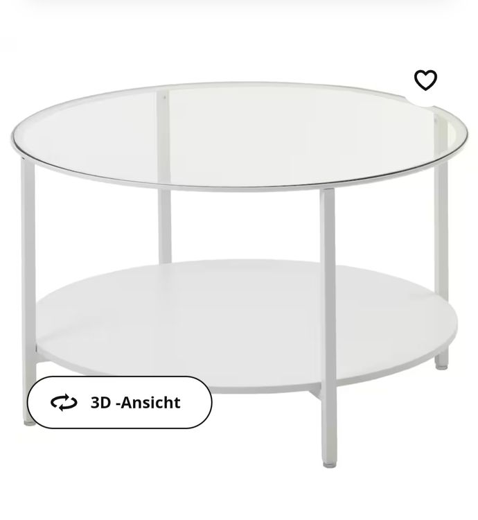 Elegantes Couchtisch Rund Weiss Ikea Bild