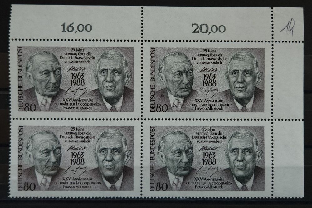 Deutschland-Mi 1351 ** Viererblock (23) (Neu und originalverpackt) in Hittnau für CHF 1 – mit ...