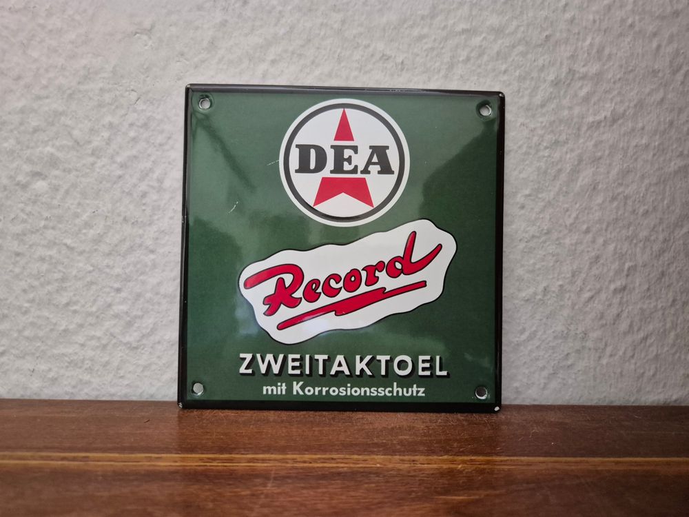 Emailschild DEA Tankstelle Tanksäule Service Emaille Schild (Neu ...