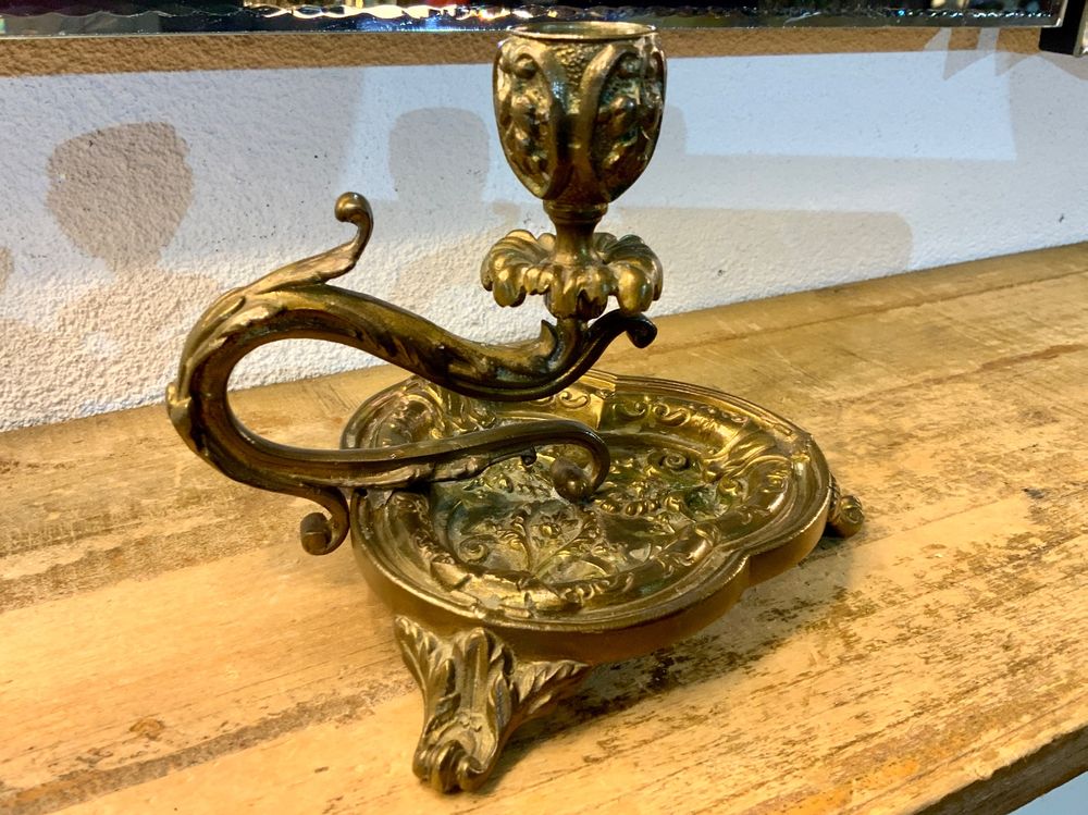 JUGENDSTIL KERZENHALTER BRONZEGUSS FRANKREICH UM 1900 | Kaufen auf Ricardo