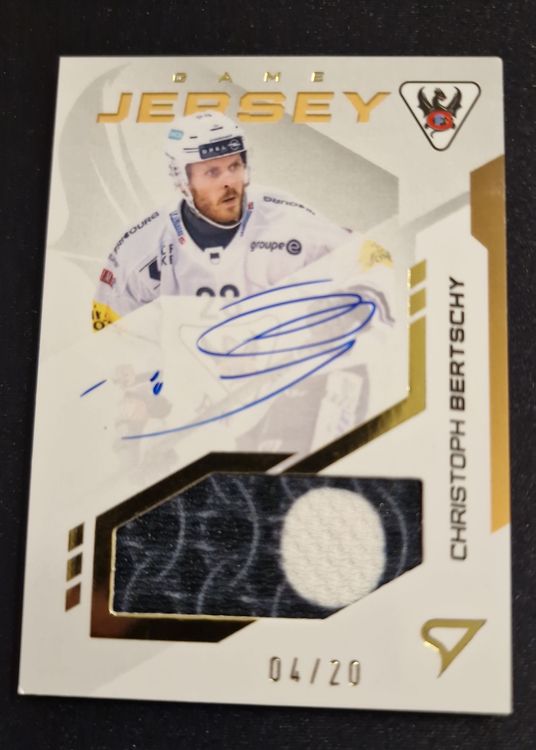 Christoph Bertschy Game Worn Jersey Karte 04/20 (Neu (gemäss ...