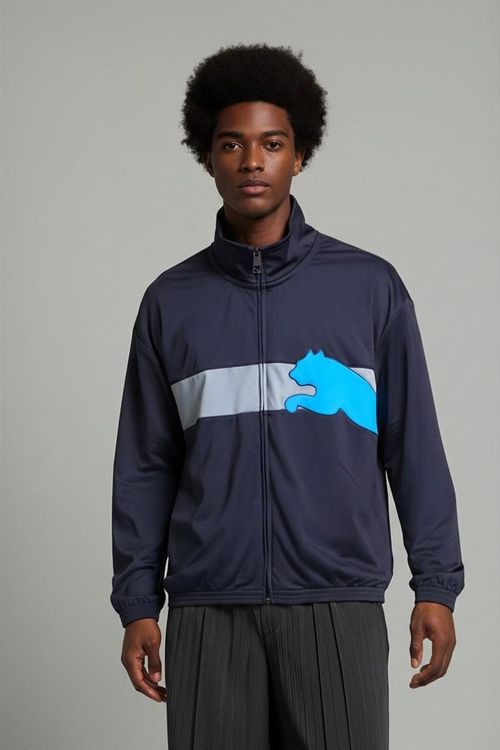 Puma Track Jacket - Navy Blue with Logo - Size L (Gebraucht) in Zug für ...