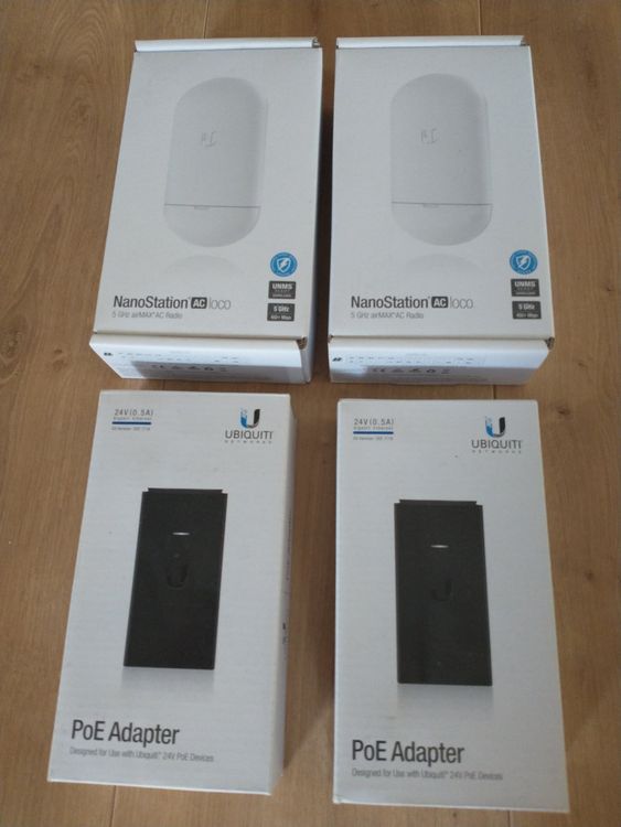 Ubiquiti NanoStation 5ACL - 2 Stück inkl. PoE Adapter (Neu und ...
