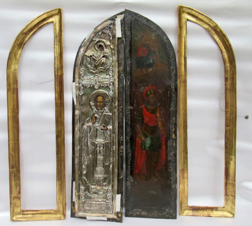 Zwei Russische Ikonen mit einem Silberoklad 1858 (Gebraucht) in Bern ...
