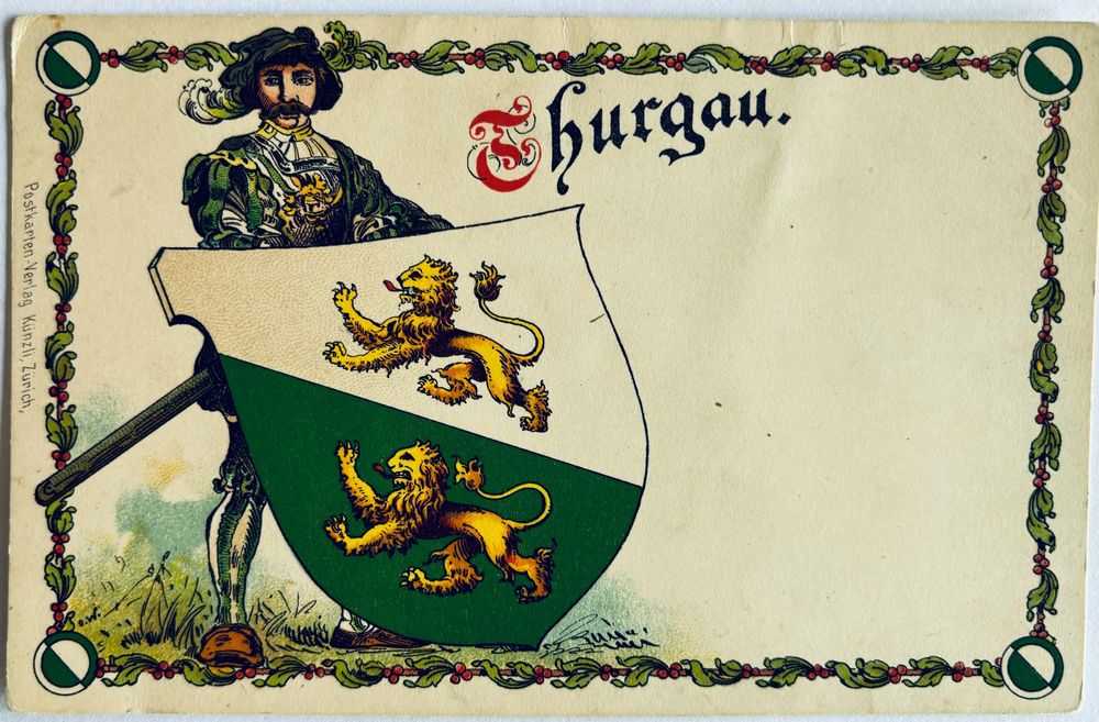Thurgau, Wappen, Löwe, Litho | Kaufen auf Ricardo