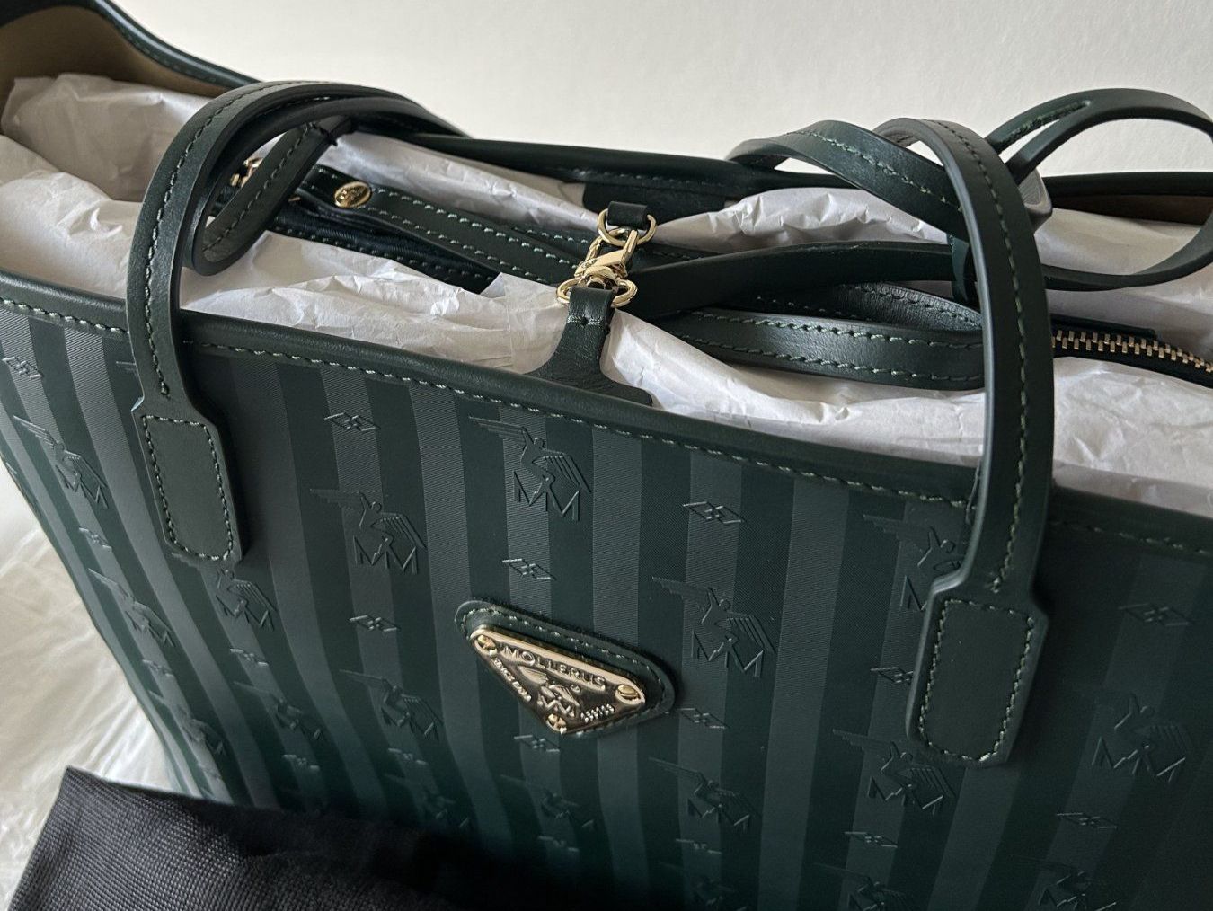 Maison Mollerus Shopper BERN - Farbe: Forest grün/gold (Neu und ...