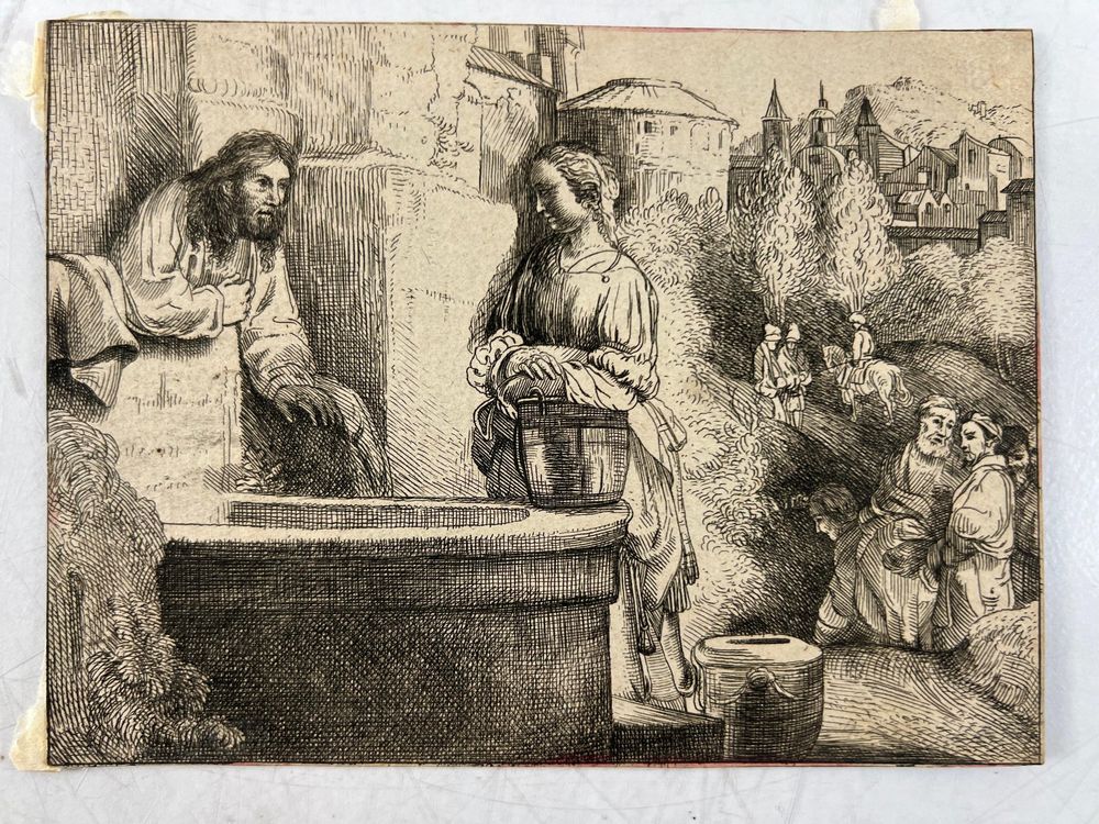 Christus und die Samariterin Antiker Steindruck (Gebraucht) in Neuhausen am Rheinfall für CHF 10 ...