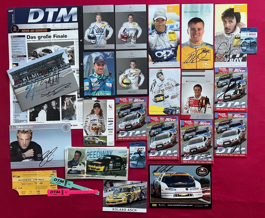 KIMI Räikkönen Mika Häkkinen +36 DTM ORIGINAL Autogramme COA (Neu ...