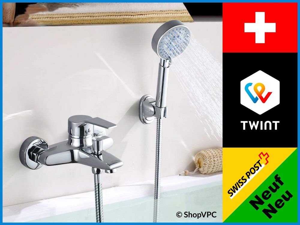 Badewannenarmatur mit 5 Strahlarten Handbrause - Wandmischer | Kaufen ...