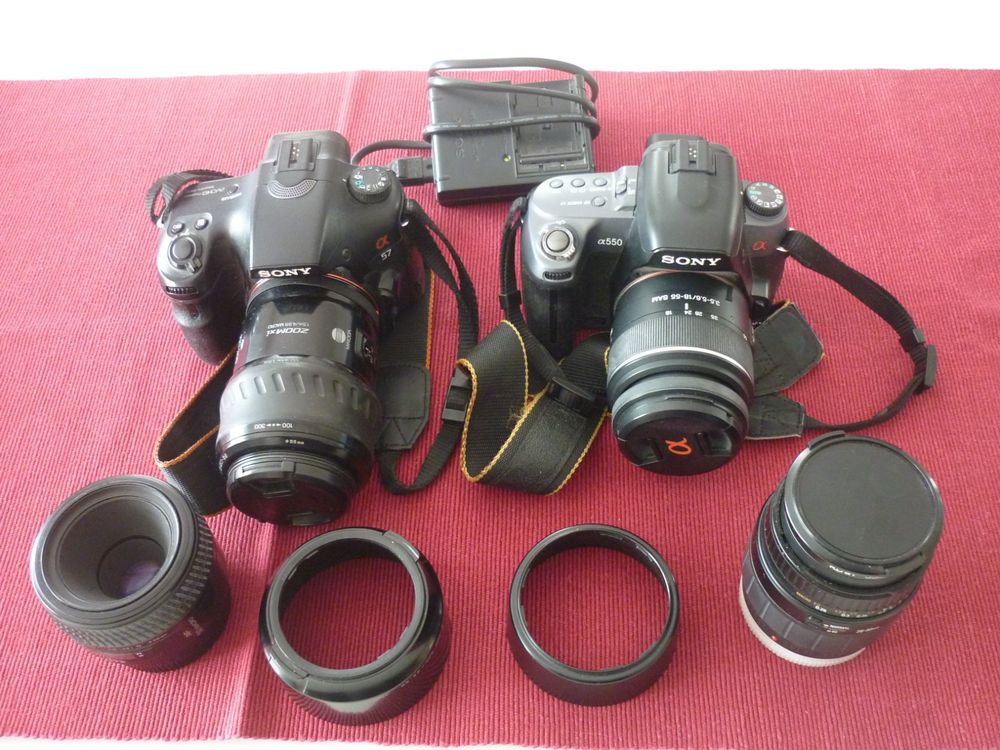 Sony Alpha 57 und Sony Alpha 550, inkl. diverse Objektive (Gebraucht ...