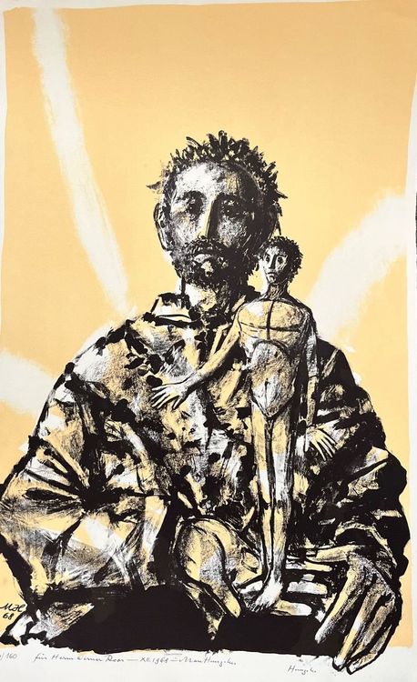 Max Hunziker 1901-1976 Lithographie Handsig. mit Widmung (Gebraucht) in ...