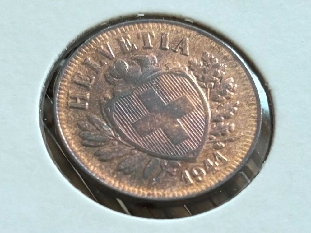 Schweiz 2 Rappen 1941 spz Patina - Schild + Freiheitshut (Neu (gemäss Beschreibung)) in Speicher ...