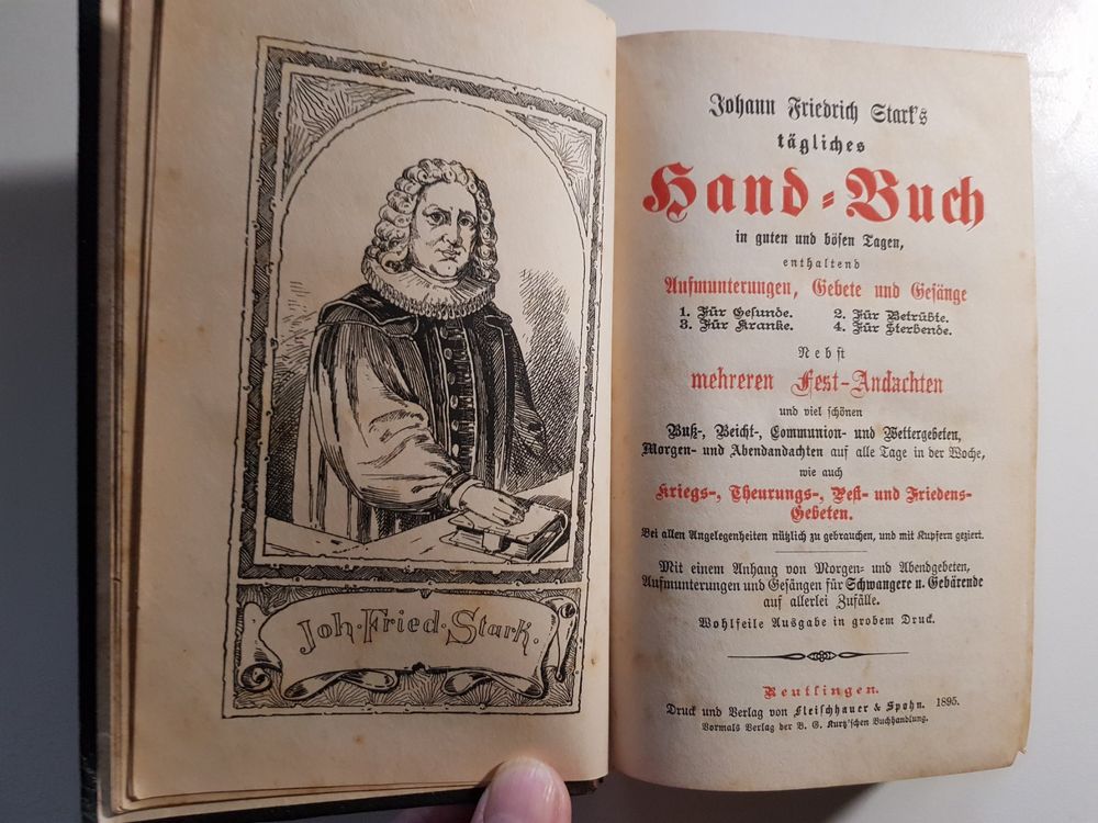 antik Johann Friedrich Stark's Tägliches Hand Buch 1895 (Gebraucht) in ...