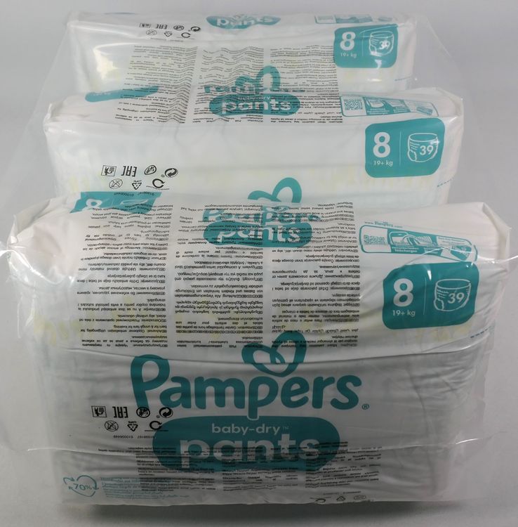 117 Stück Windeln Pampers Baby-dry Pants Grösse 8 (Neu (gemäss ...