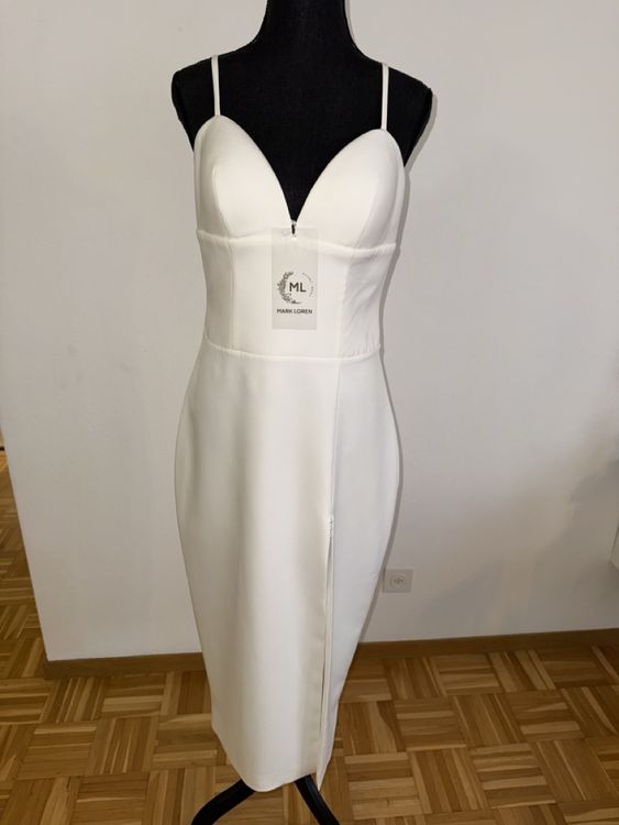 Elegantes Kleid von Mark Loren, weiss, Grösse 40/42 (Neu (gemäss ...
