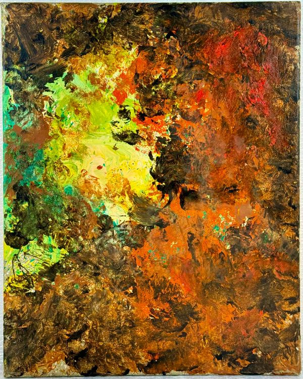 Interessant Farbenfrohes Abstrakte Gemälde, Öl auf Leinwand | Kaufen auf Ricardo