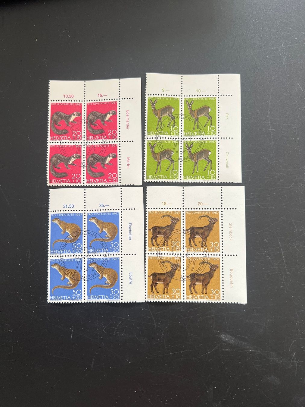 1967 Pro Juventute FDC Viererblock mit Tab (5474) (Gebraucht) in Hinwil ...